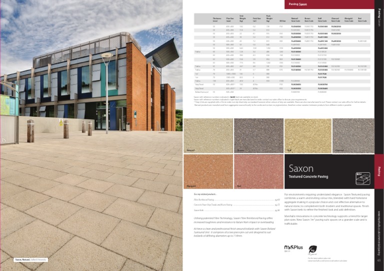 Saxon: Textured Concrete Paving | PDF | Materials | Nature