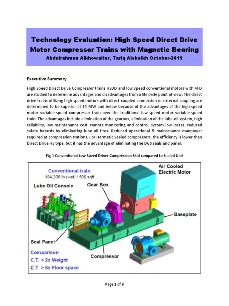 High Speed Direct Drive Compressor Train Magnetic Bearing 1599469972 ...