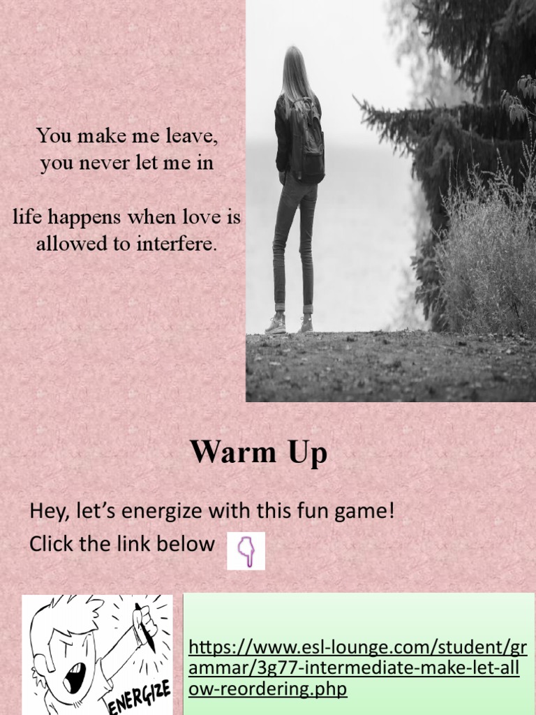 Make, Let, Be Allowed To | PDF | Worksheet | Verb