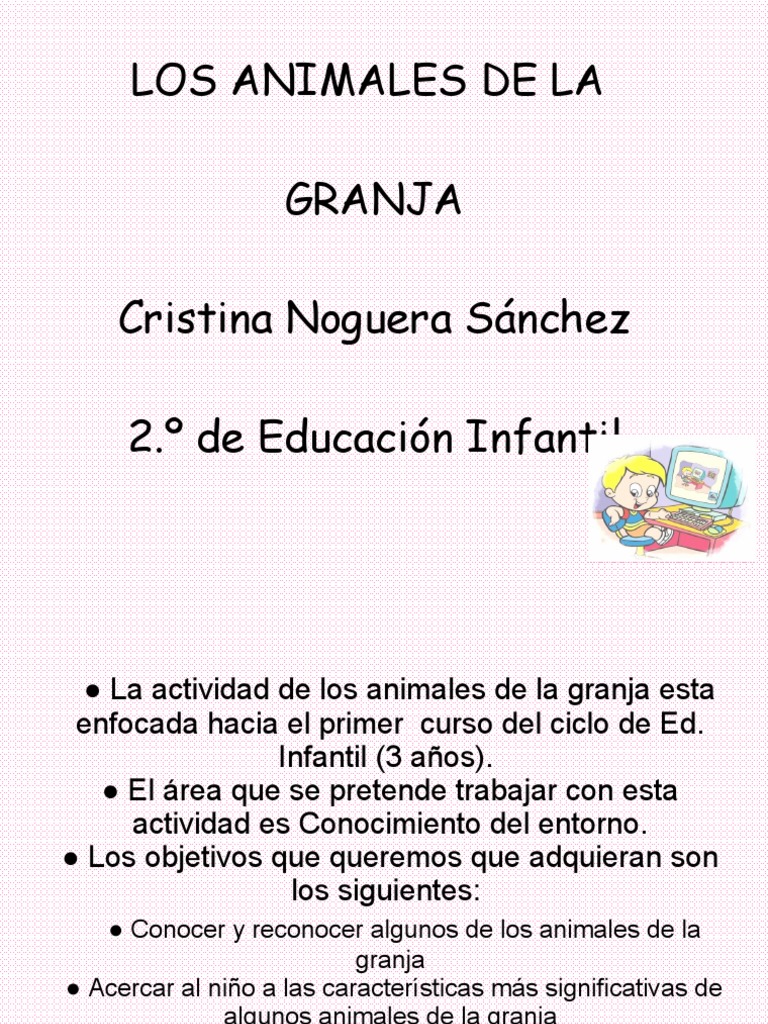 Animales de la Granja para Niños | PDF