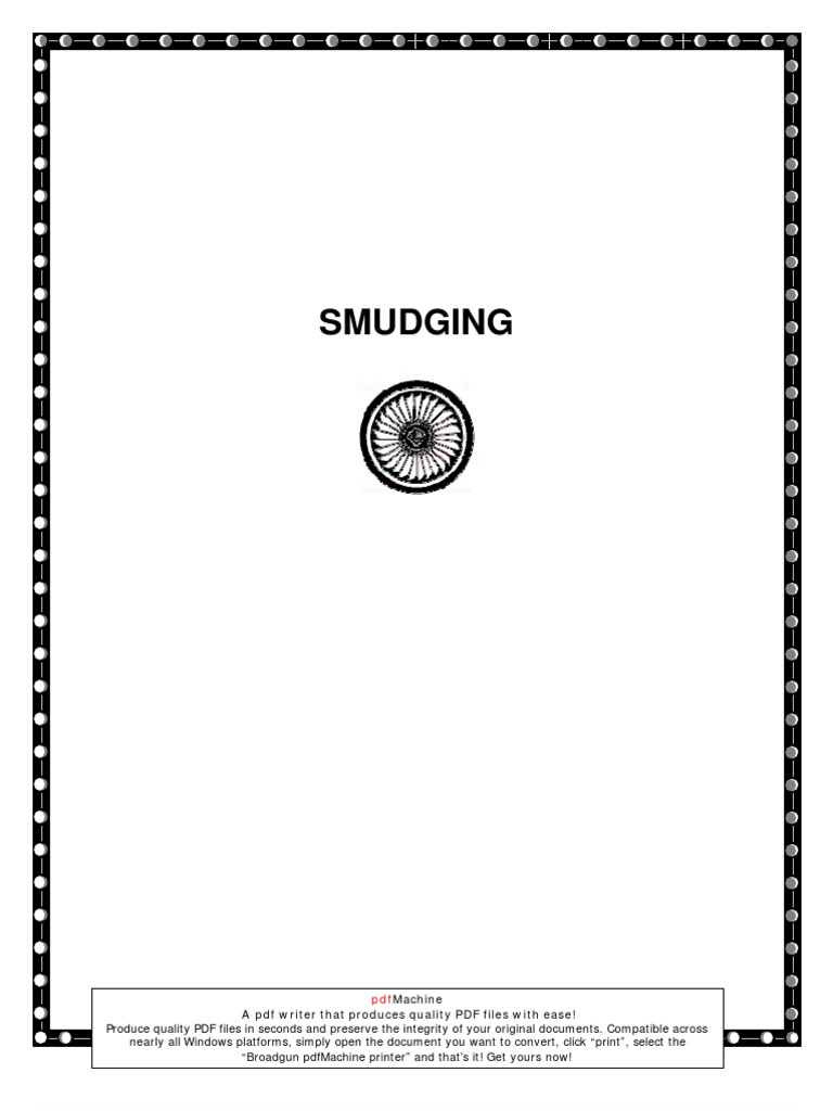 Smudging | Printer (Computing) | Incense