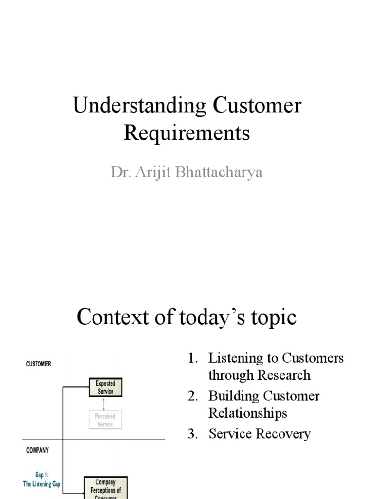 4.understanding Customer Requirements | PDF | Business Economics | Business