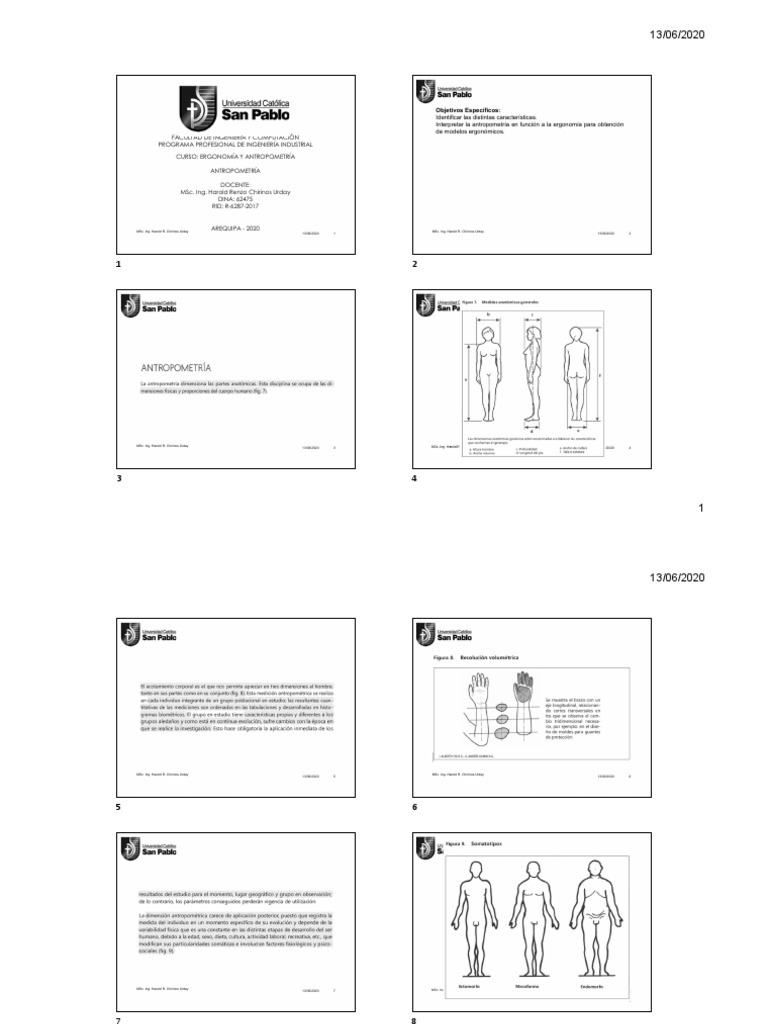 Ergonomics and Anthropometry Course | PDF