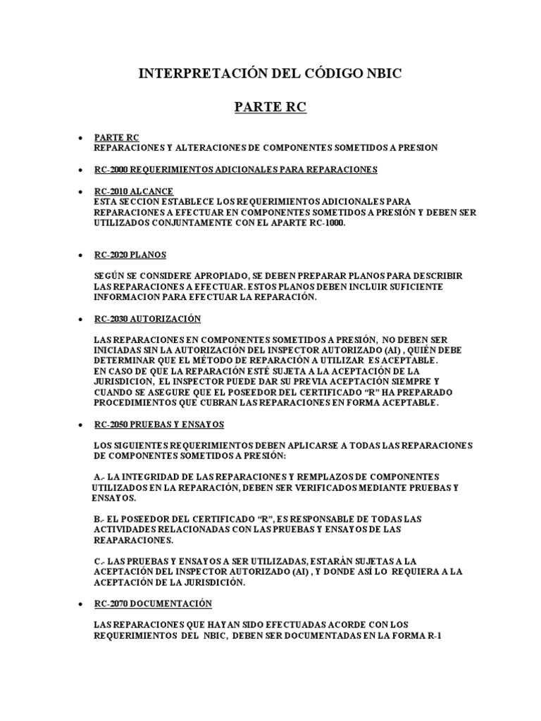 Interpretación Del Código Nbic | PDF | Soldadura | Construcción