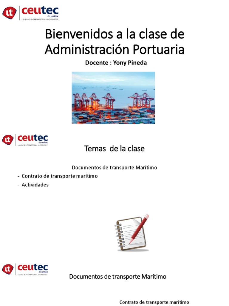 Documento de Transporte Marítimo | PDF | Guía de carga | Transporte de agua