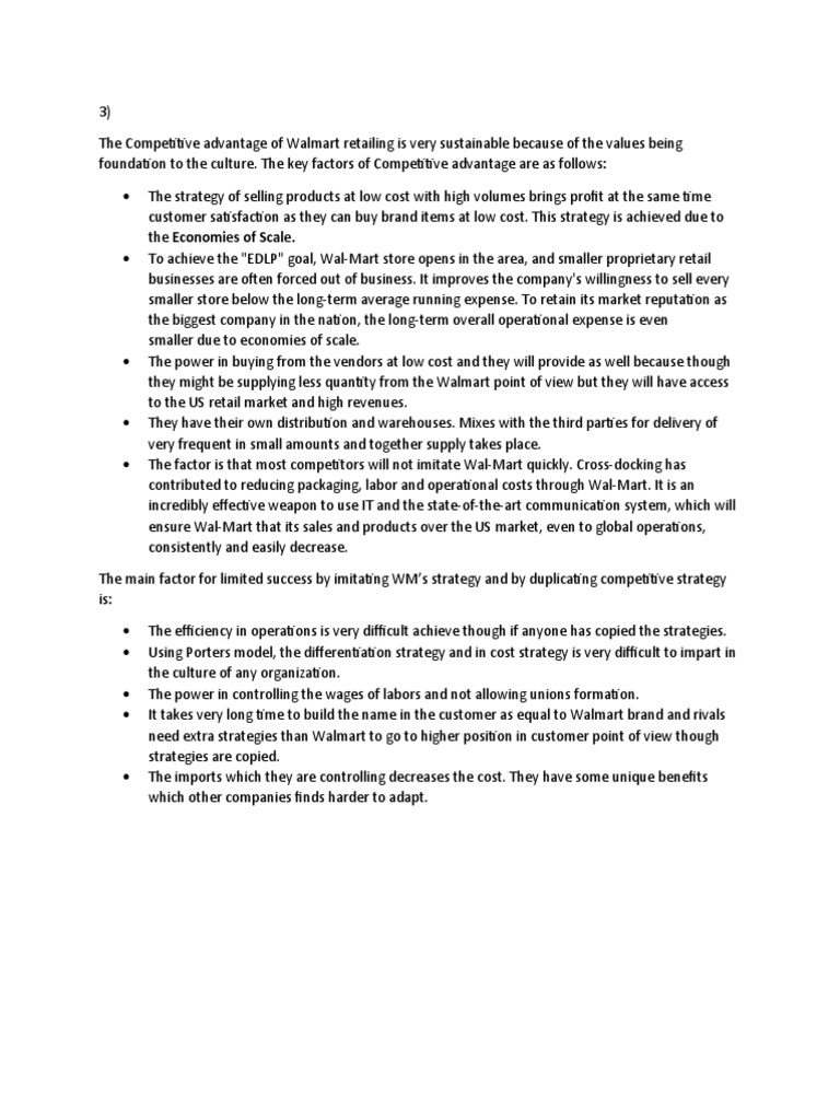 Walmart 1 | PDF | Walmart | Competitive Advantage