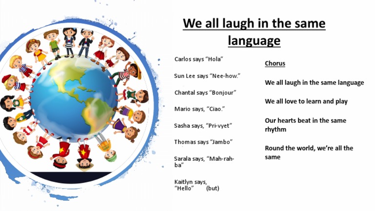 Lyrics We All Laugh in The Same Language | PDF