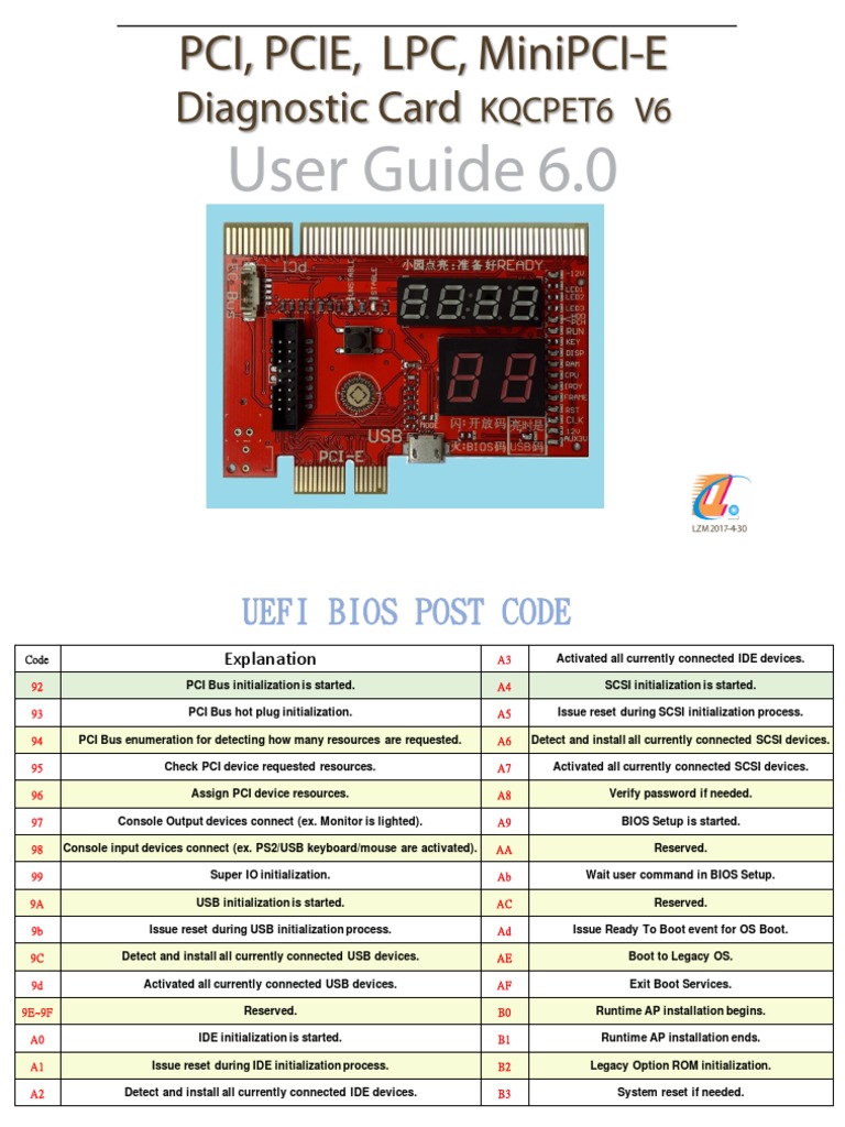 BIOS Post Codes | Download Free PDF | Bios | Booting