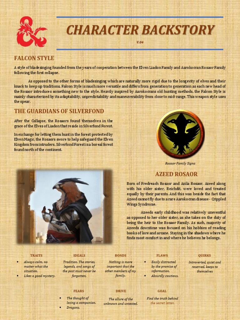 Example Backstory DND 5e | PDF | Elves