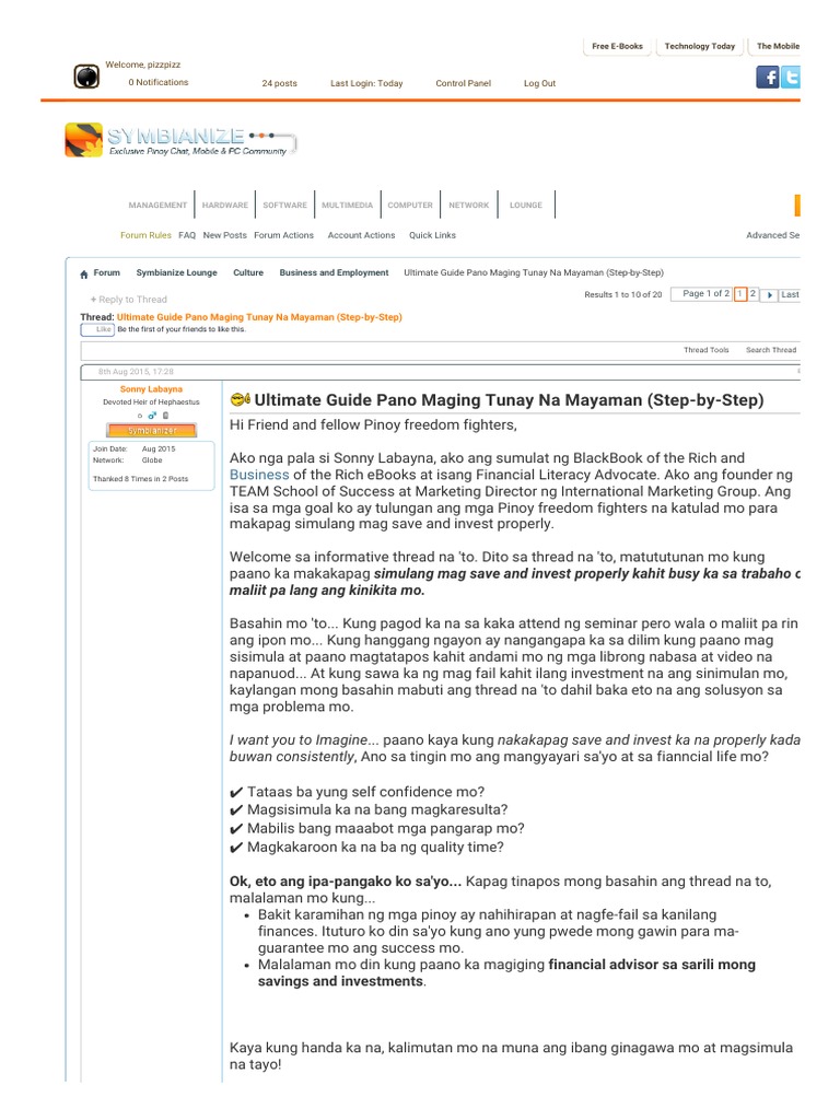 Ultimate Guide Pano Maging Tunay Na Mayaman (Step-by-Step) | PDF
