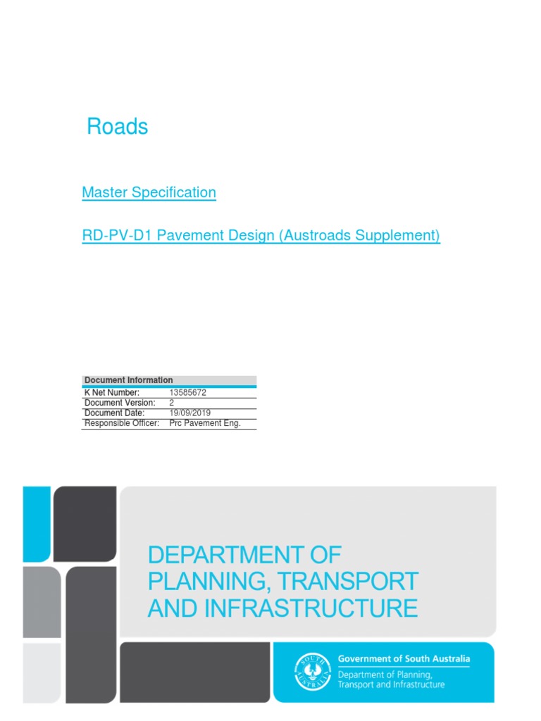 Roads: Master Specification RD-PV-D1 Pavement Design (Austroads ...
