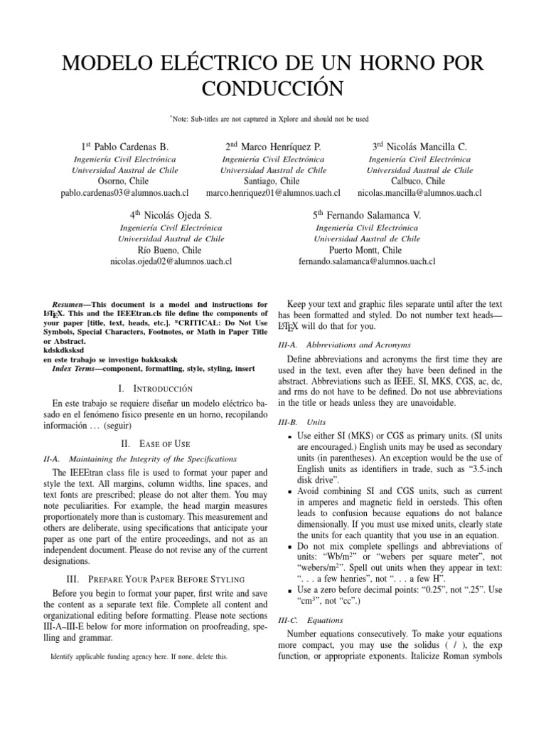 IEEE Conference Template PDF | PDF | Note (Typography) | Bracket