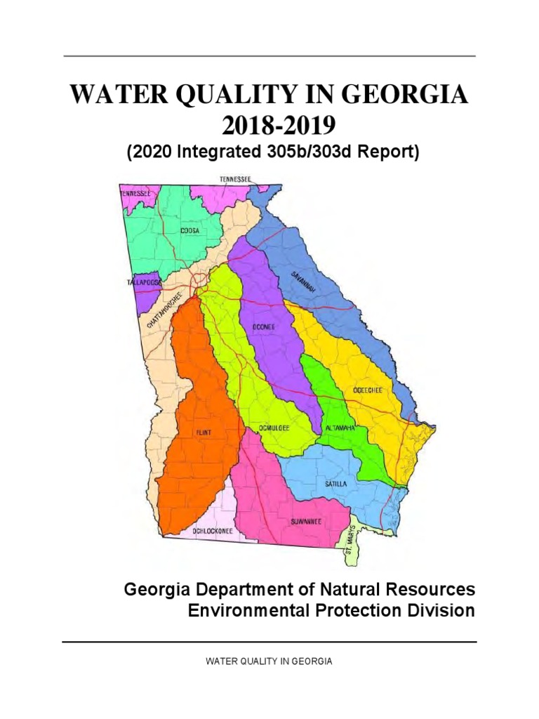 Georgia Water Quality Report 2018-2019 | PDF | Water Pollution | Clean ...