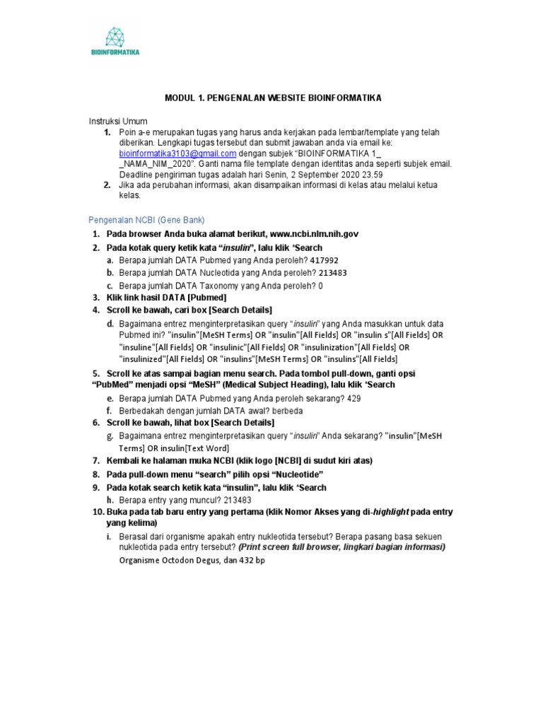 Bioinformatika 1 | PDF