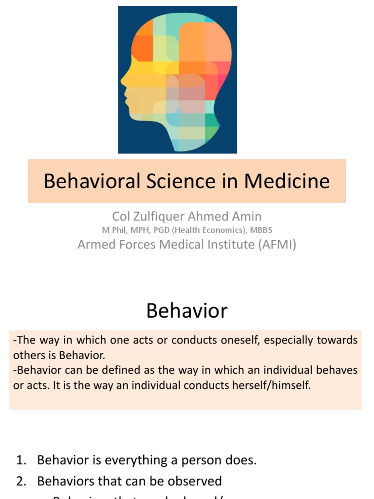 Behavioral Science in Medicine Overview | PDF | Behavioural Sciences ...