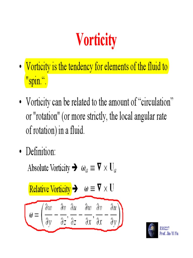 Vorticity Vorticityyy: Absolute Vorticity Î Relative Vorticity Î | PDF