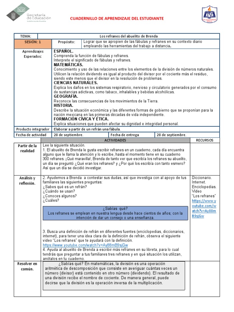 CUADERNILLO 3ra | PDF | División (Matemáticas) | Science