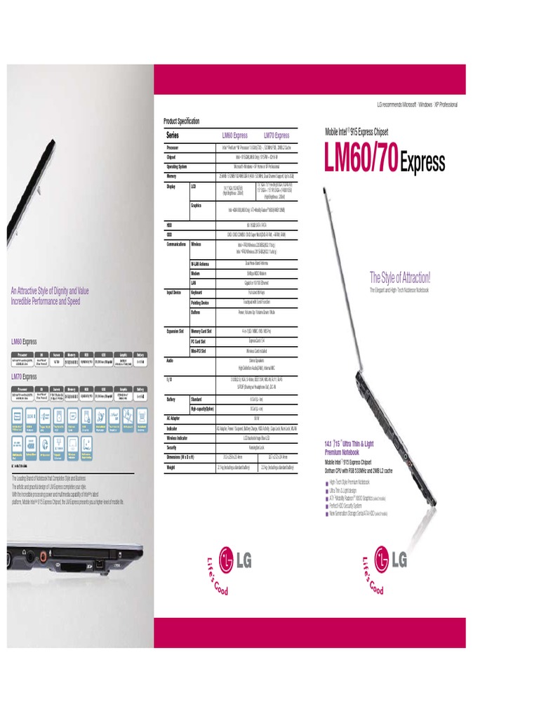 LG LM70 | PDF | Laptop | Hard Disk Drive
