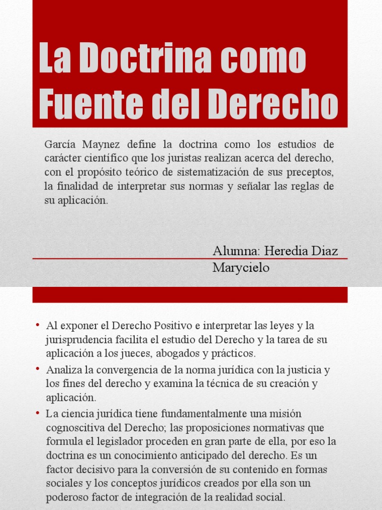 La Doctrina Como Fuente Del Derecho | PDF