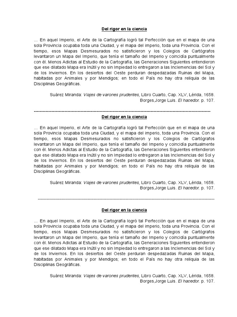 Fragmento Del Cuento de Borges | PDF | Mapa | Cartografía
