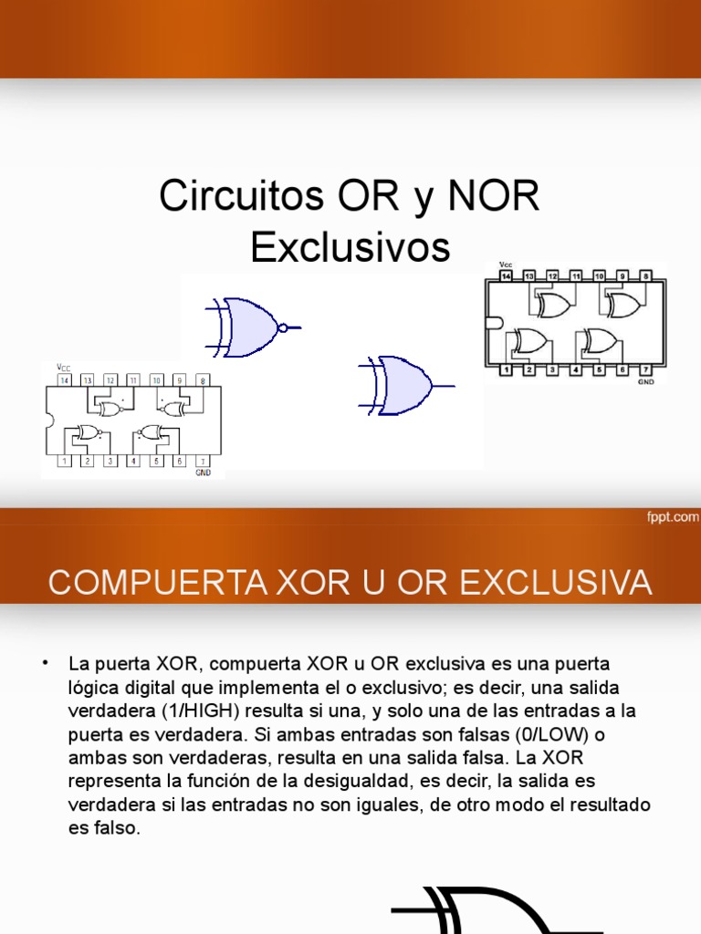 Compuertas XOR y XNOR: Conceptos Básicos | PDF