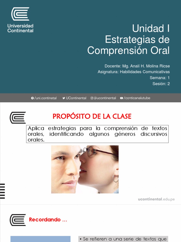 Estrategias para comprender géneros discursivos orales | PDF ...