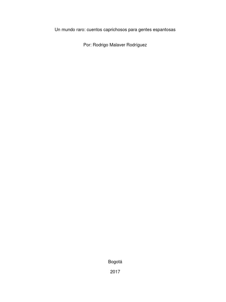 Cuentos Caprichosos para Gentes Espantosas | PDF | Perros | Bancos
