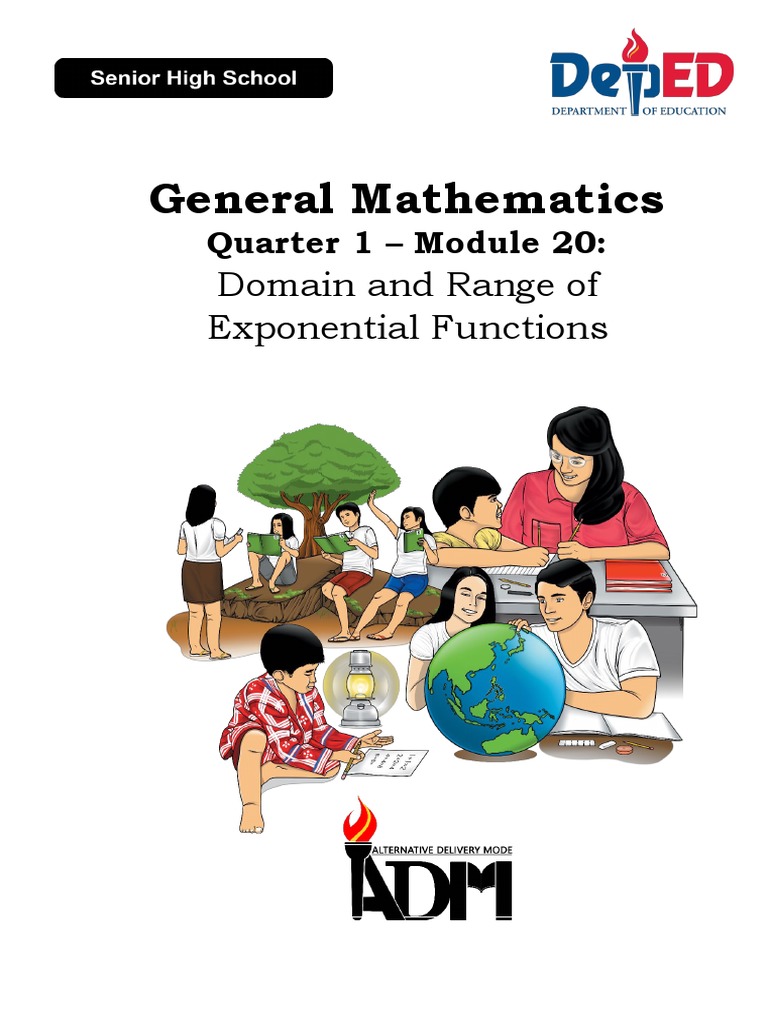 GenMath11 - Q1 - Mod20 - Domain and Range of Exponential Function - 08082020 | PDF | Function ...