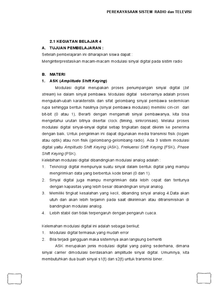 Modulasi Digital | PDF