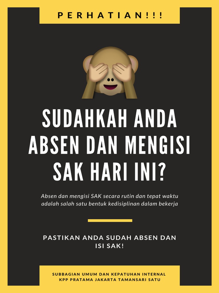 Poster Lupa Absen Dan Isi SAK | PDF