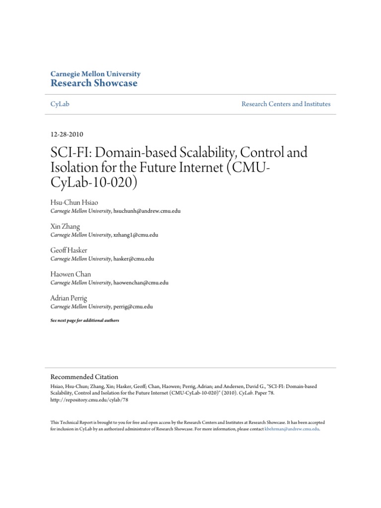 Sci-Fi: Domain-Based Scalability, Control and Isolation For The Future ...