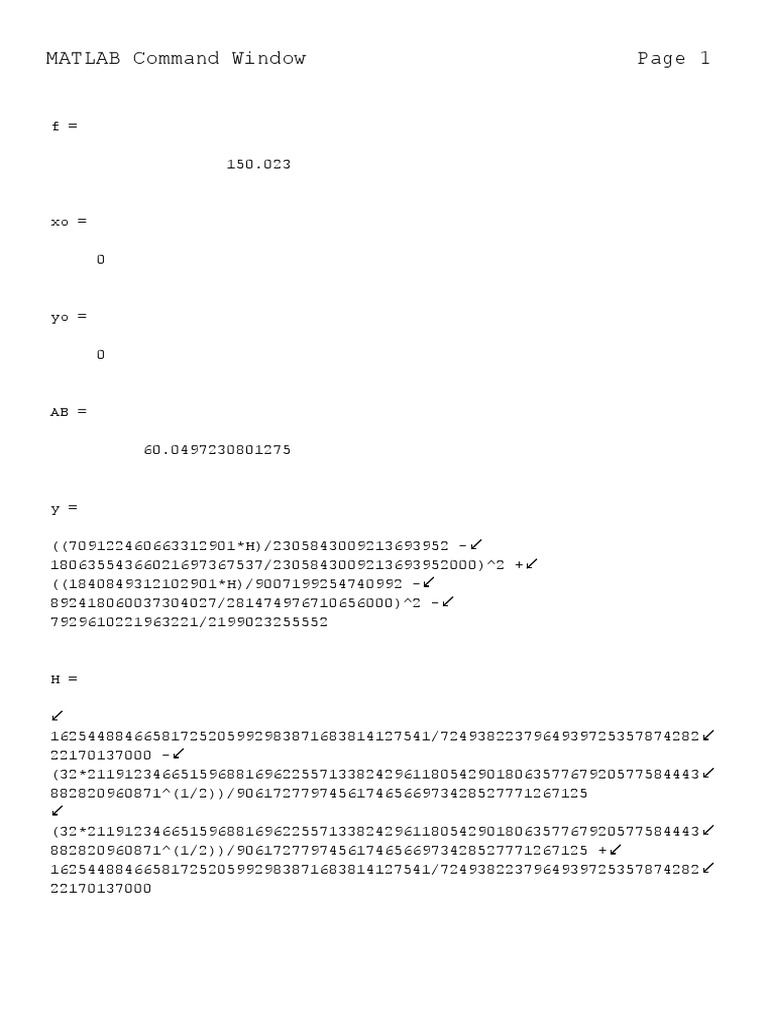 MATLAB Command Window | PDF | Teaching Mathematics