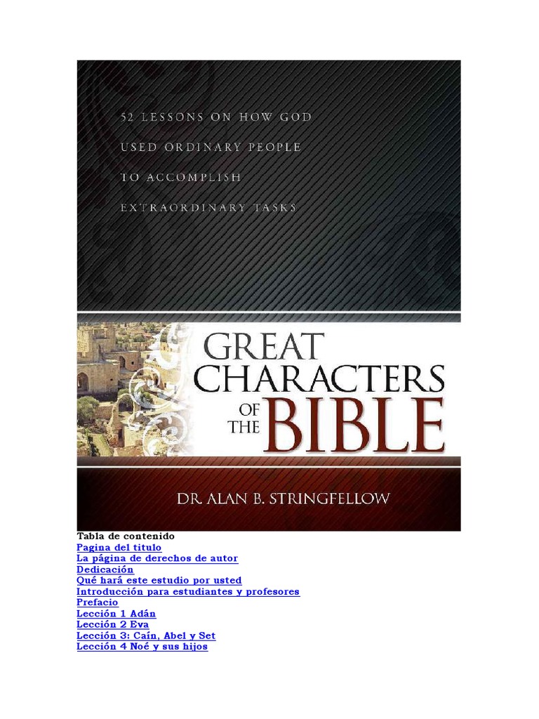 Grandes Personajes de La Biblia. Alan B. Stringfellow PDF | PDF ...