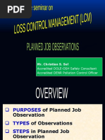 Planned Job Observations (PJO) Revised | PDF | Risk | Business