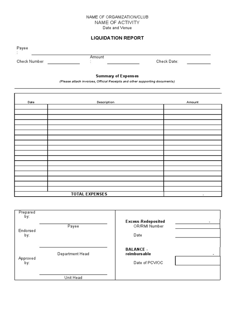 Liquidation Format Auditing | PDF | Accounting | Financial Services