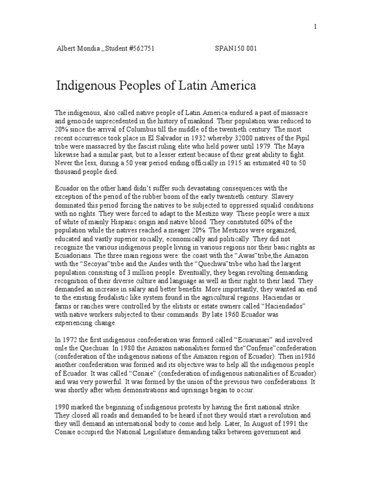 Indigenous People | PDF | Indigenous Peoples | Ecuador