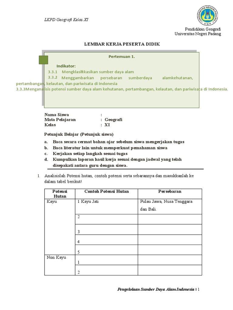 3.3 LKPD Pengelolaan Sda | PDF