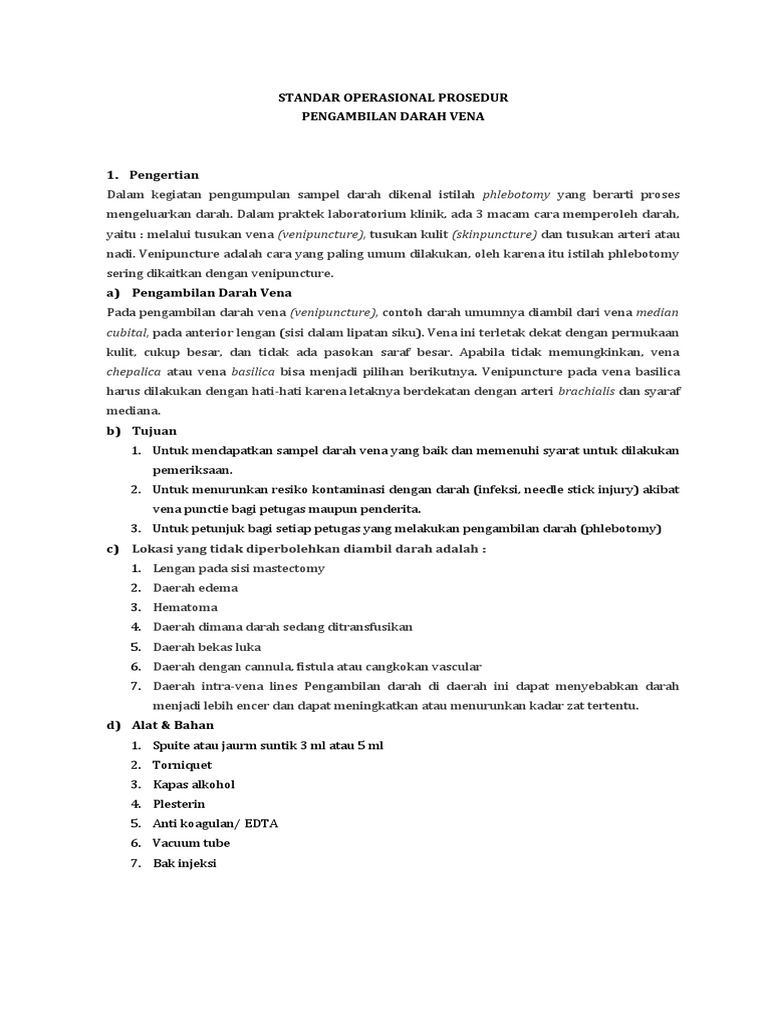 Salin1-Sop-Pengambilan-Darah-Vena - PDF 3 | PDF