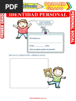 Actividades sobre mi identidad personal | PDF