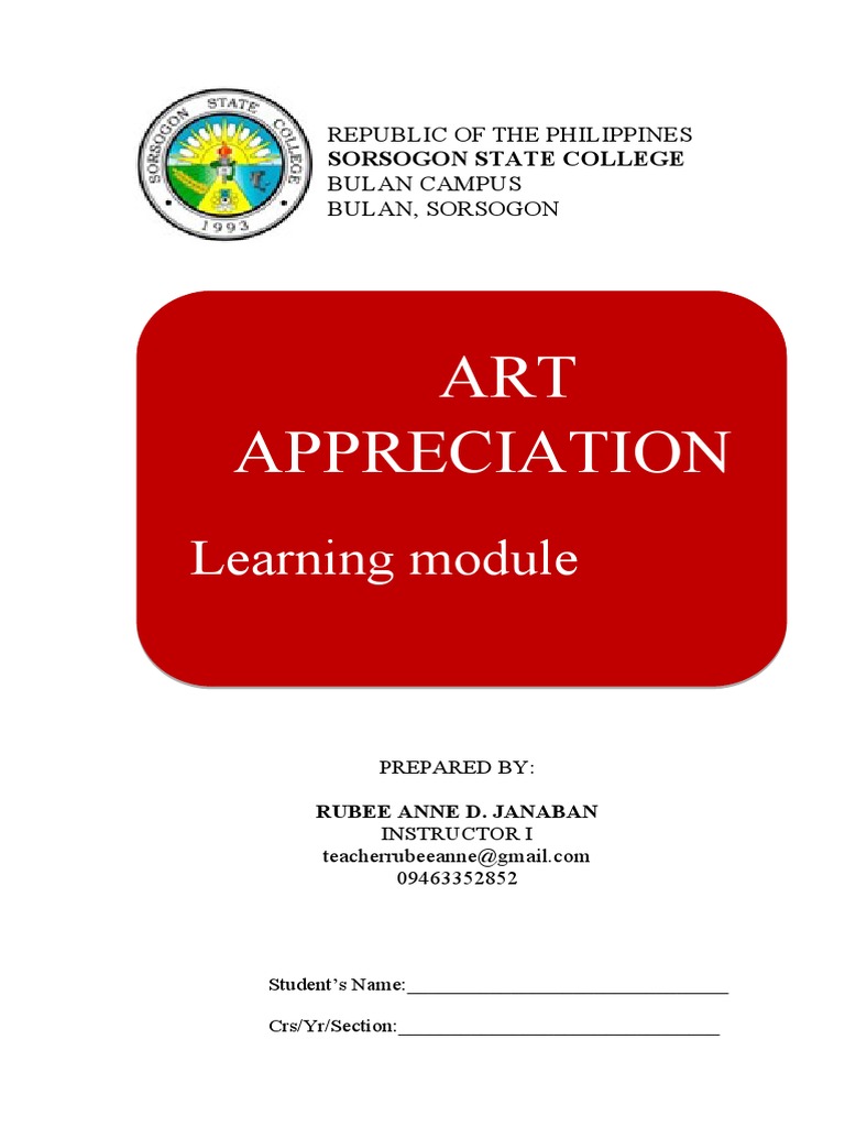 ART Appreciation: Learning Module | PDF