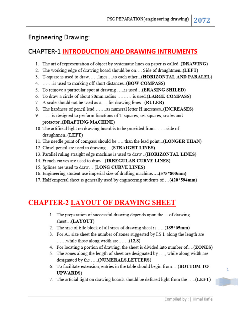 MCQ Engineering Drawing | PDF | Ellipse | Circle