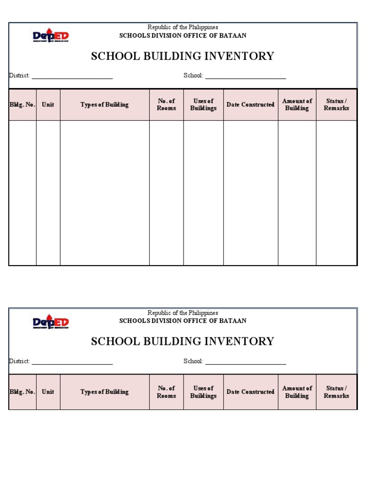 School Building Inventory Card | PDF