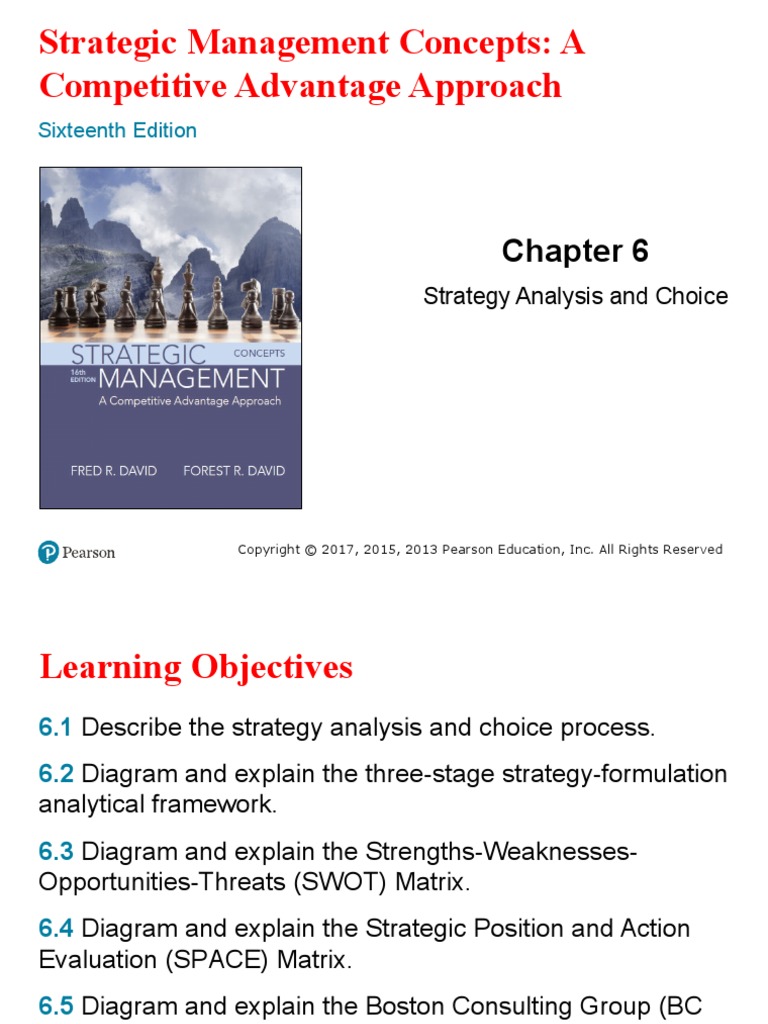 SM Part 6 - Strategic Analysis Choice | PDF | Strategic Management | Swot Analysis