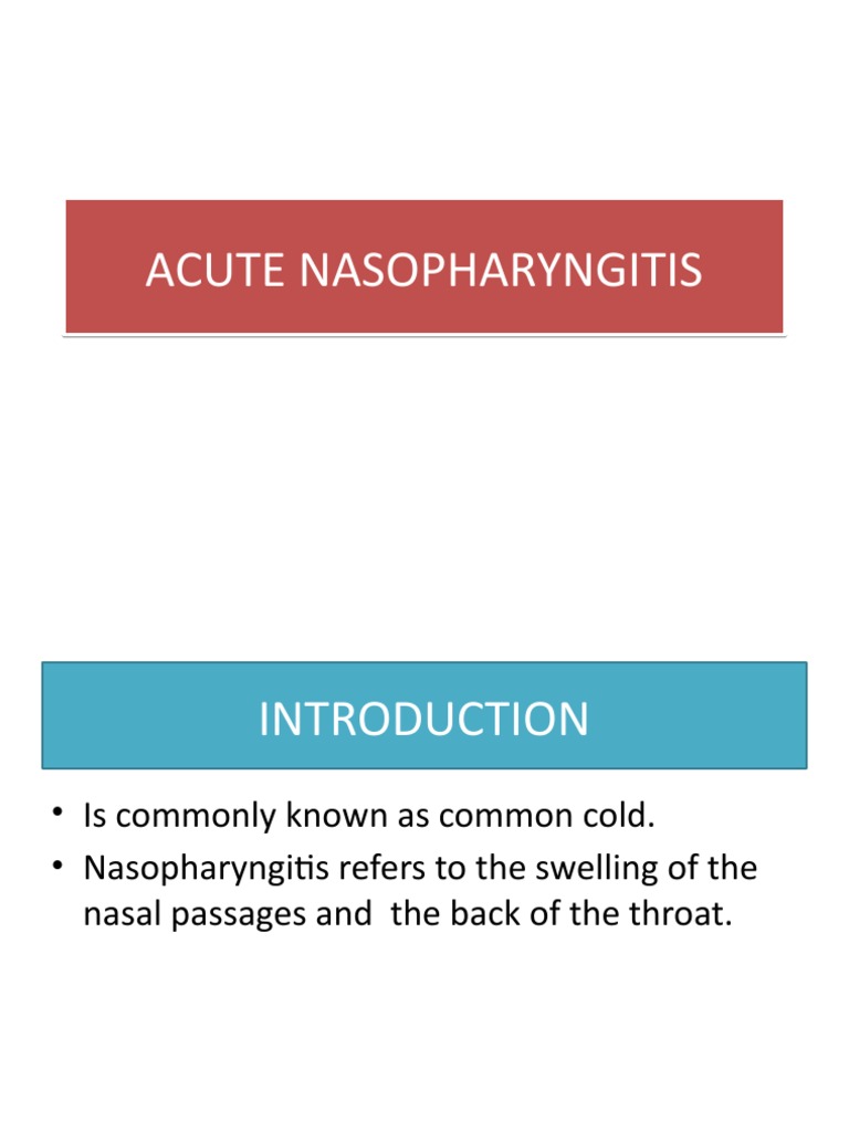 Acute Nasopharyngitis | PDF | Common Cold | Immunology