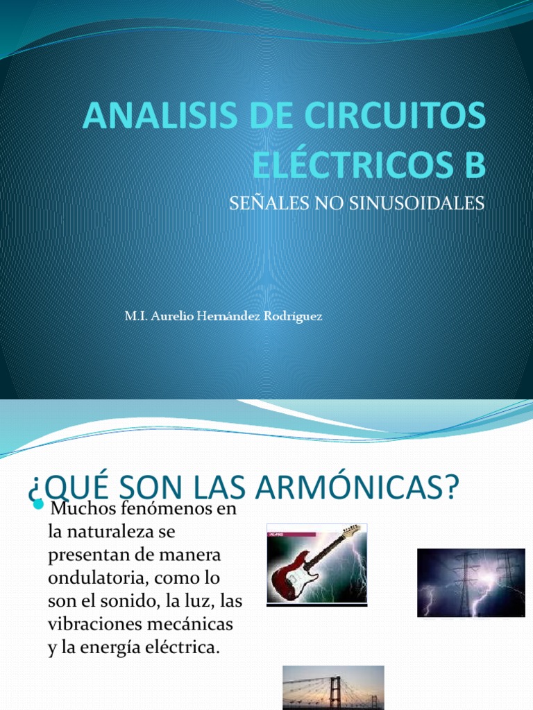 Armonicos Presentacion | PDF | Series de Fourier | Corriente eléctrica