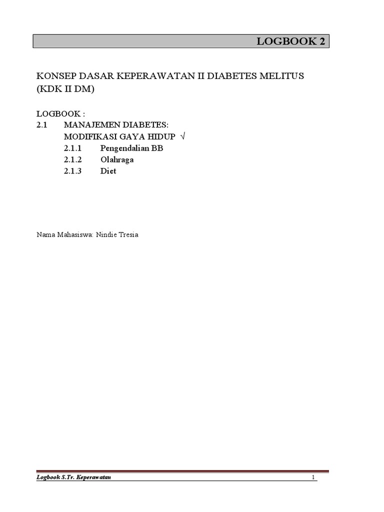 LOGBOOK 2 KDK II DM (Ribka Westinia) | PDF | Gaya Hidup