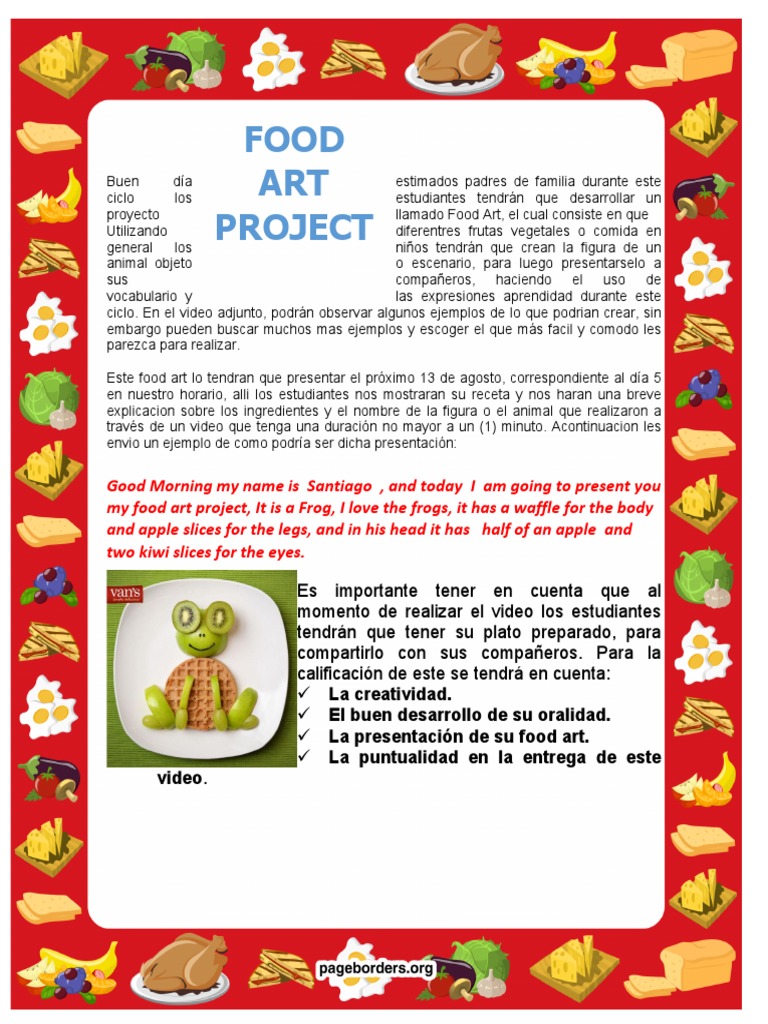 Food Art Project | PDF