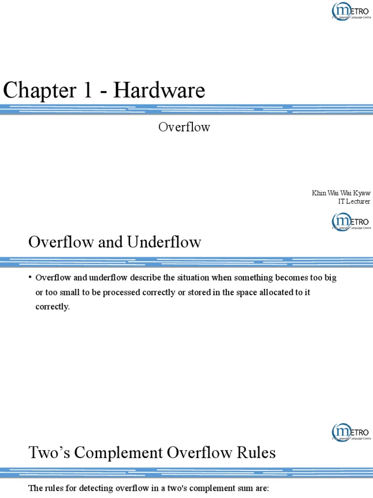 Chapter 1 - Hardware: Overflow | PDF