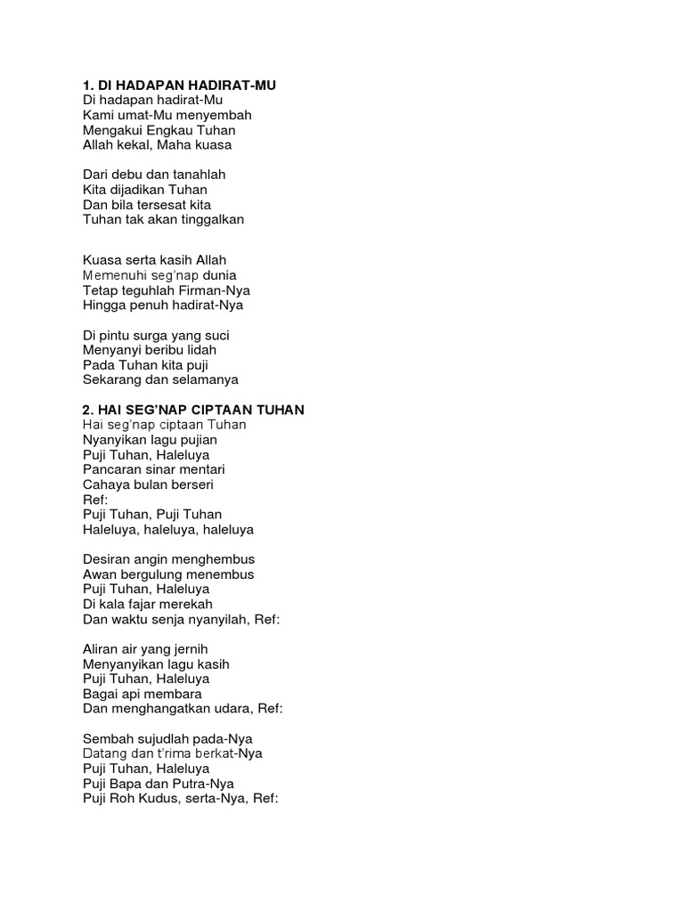 Lagu Sion Edisi Lengkap PDF | PDF