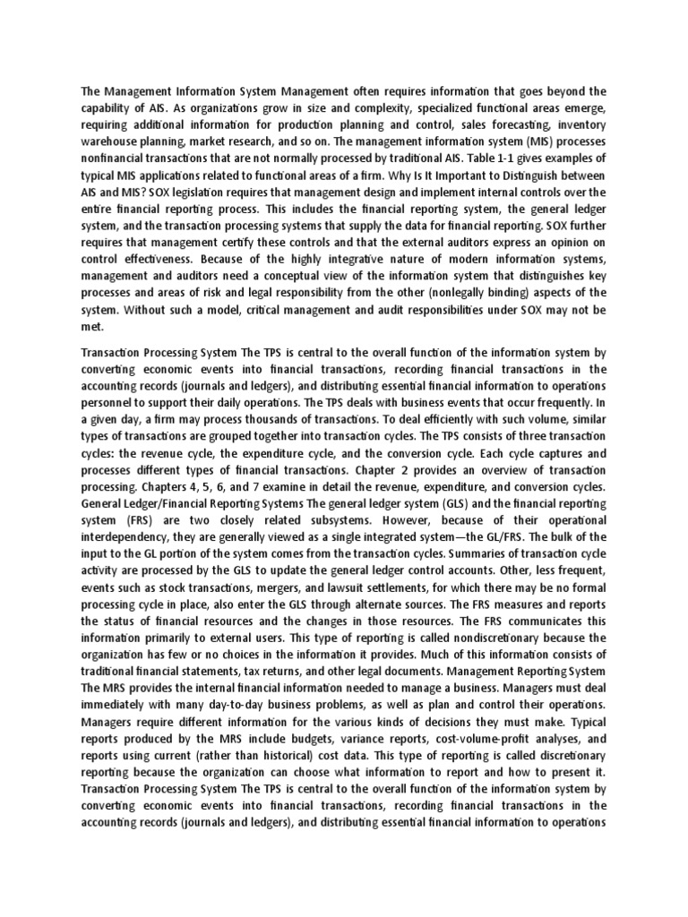 Processing System | PDF | Information System | Audit